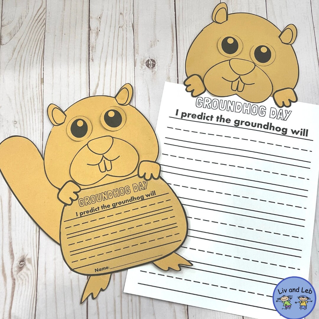 Groundhog Day Craft Activity, Groundhog Day Writing Activity - Etsy