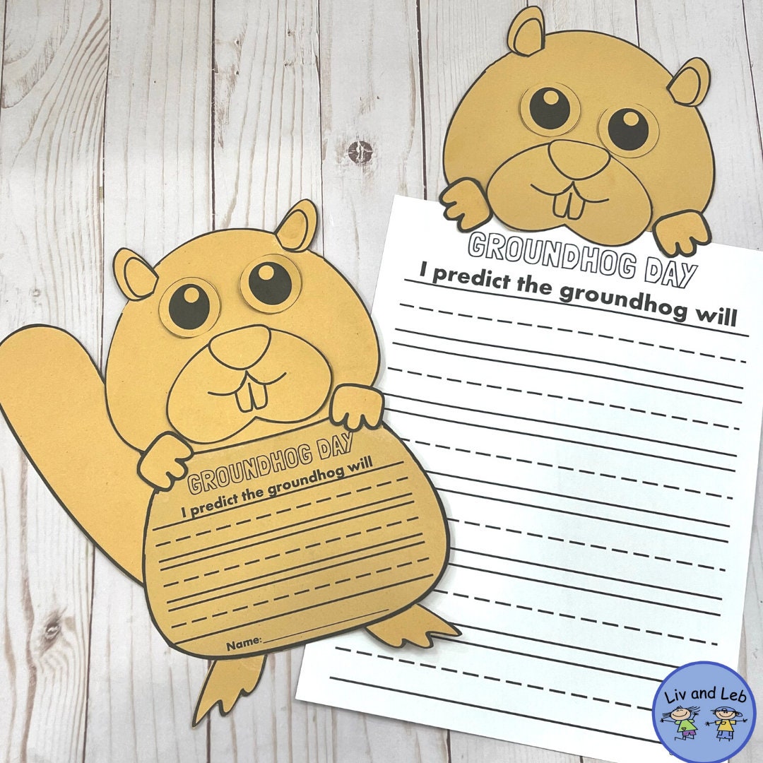 Groundhog Day Craft Activity, Groundhog Day Writing Activity - Etsy