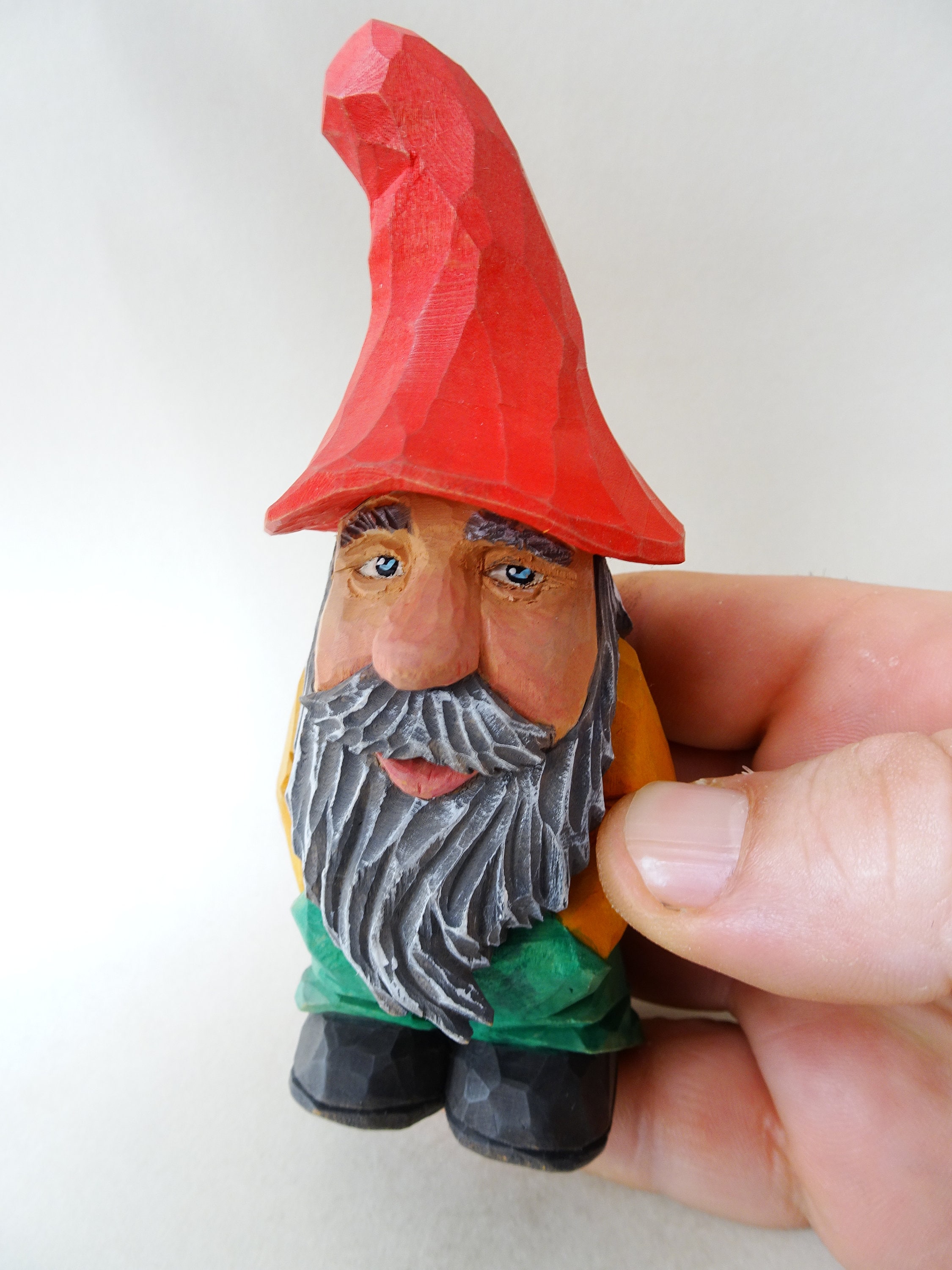 Wood Carving Hand Carved Gnom Elf Figure - Etsy