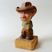Wood Carving Figure of Hillbilly With Tall Funny Hat Hillbilly Farmer ...