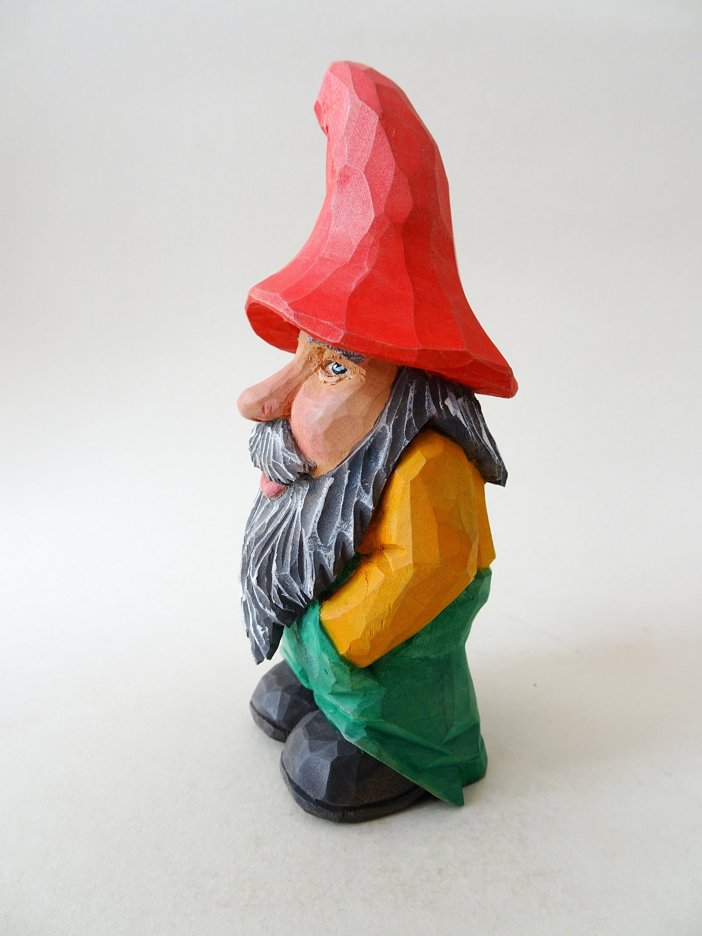 Wood Carving Hand Carved Gnom Elf Figure - Etsy