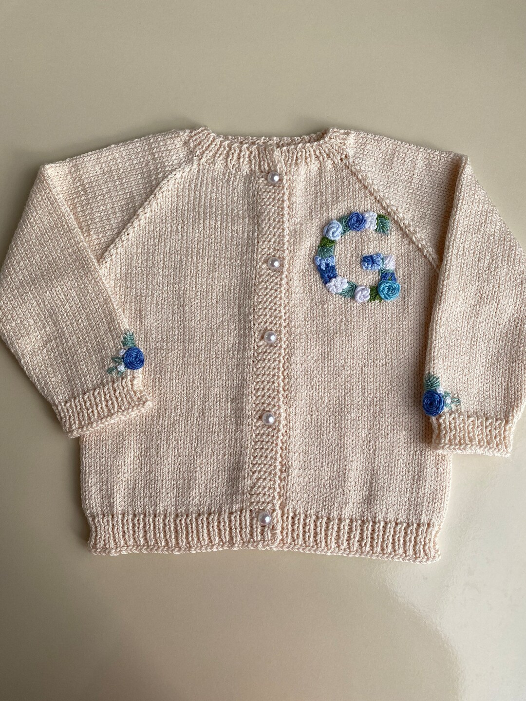 Personalized Baby Girl Cardigan, Letter Embroidered Cardigan, Custom ...