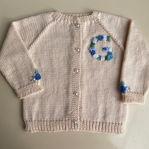 Baby Sweater With Name Cardigan - Etsy