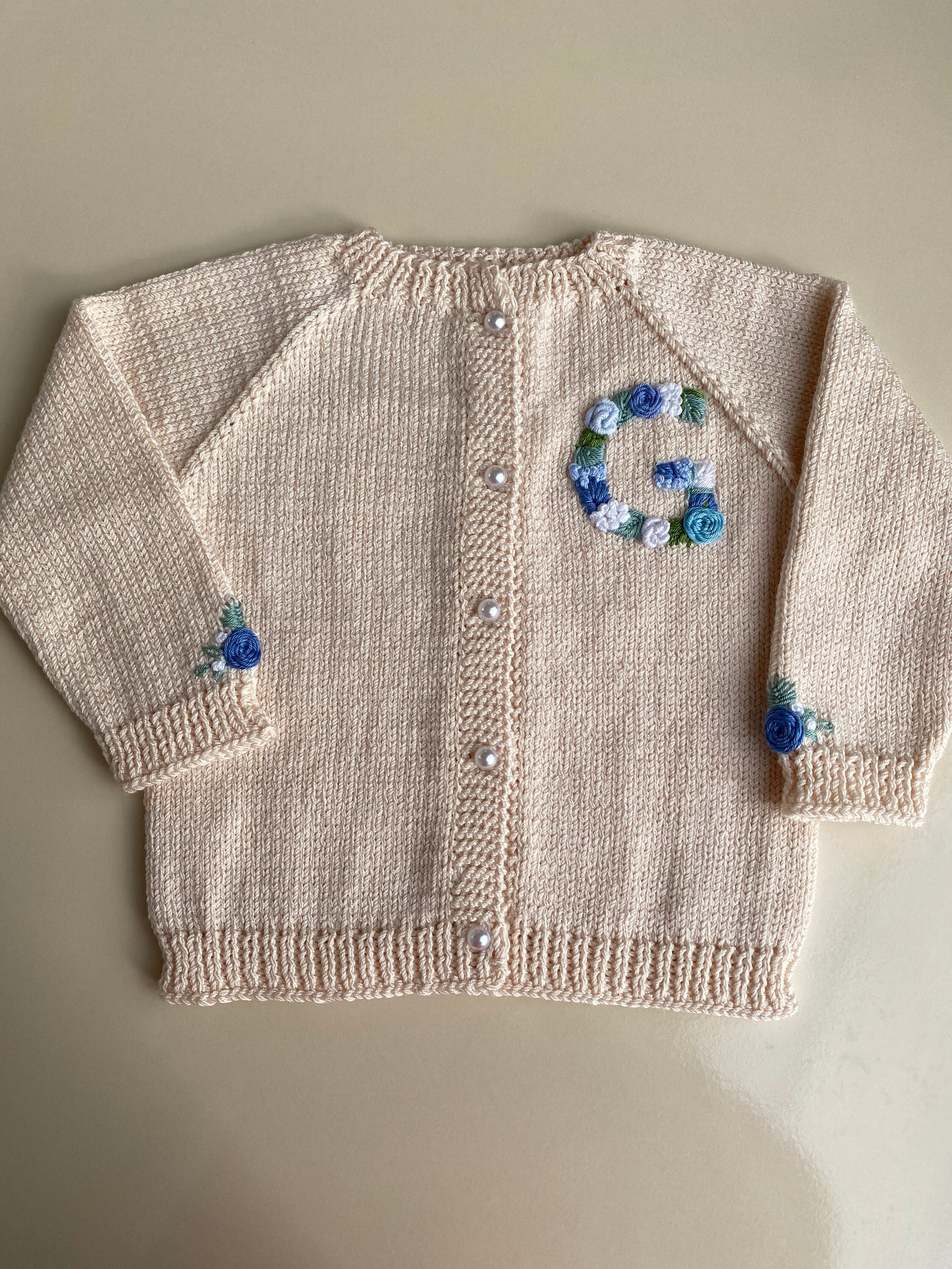 Personalized Baby Girl Cardigan, Letter Embroidered Cardigan, Custom ...