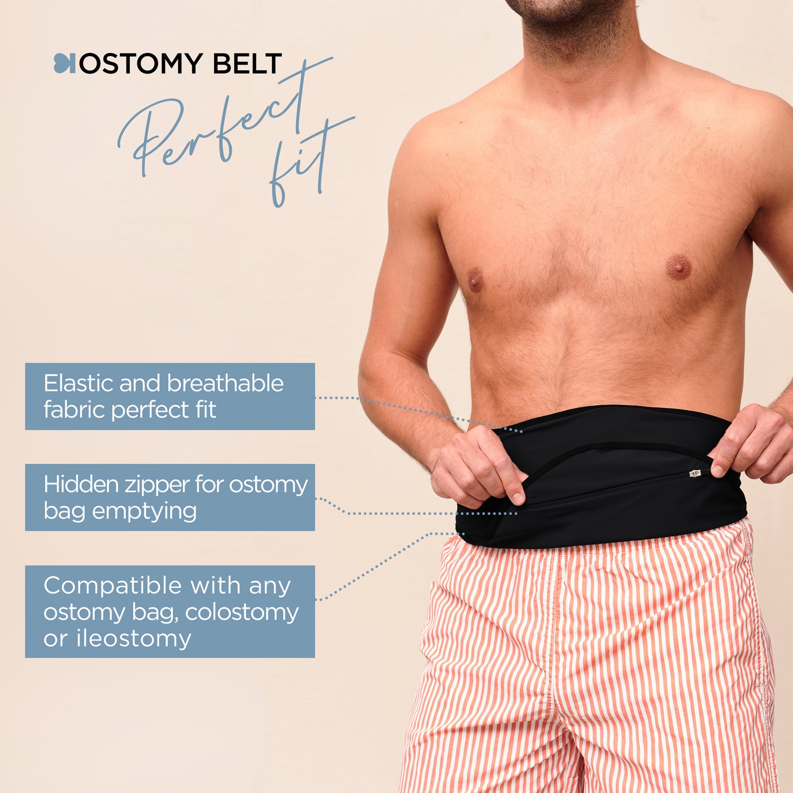 Ostomy Bag Cover Stoma Support Belt For Swimming And Sports Ostomy Bag Covers For Colostomy