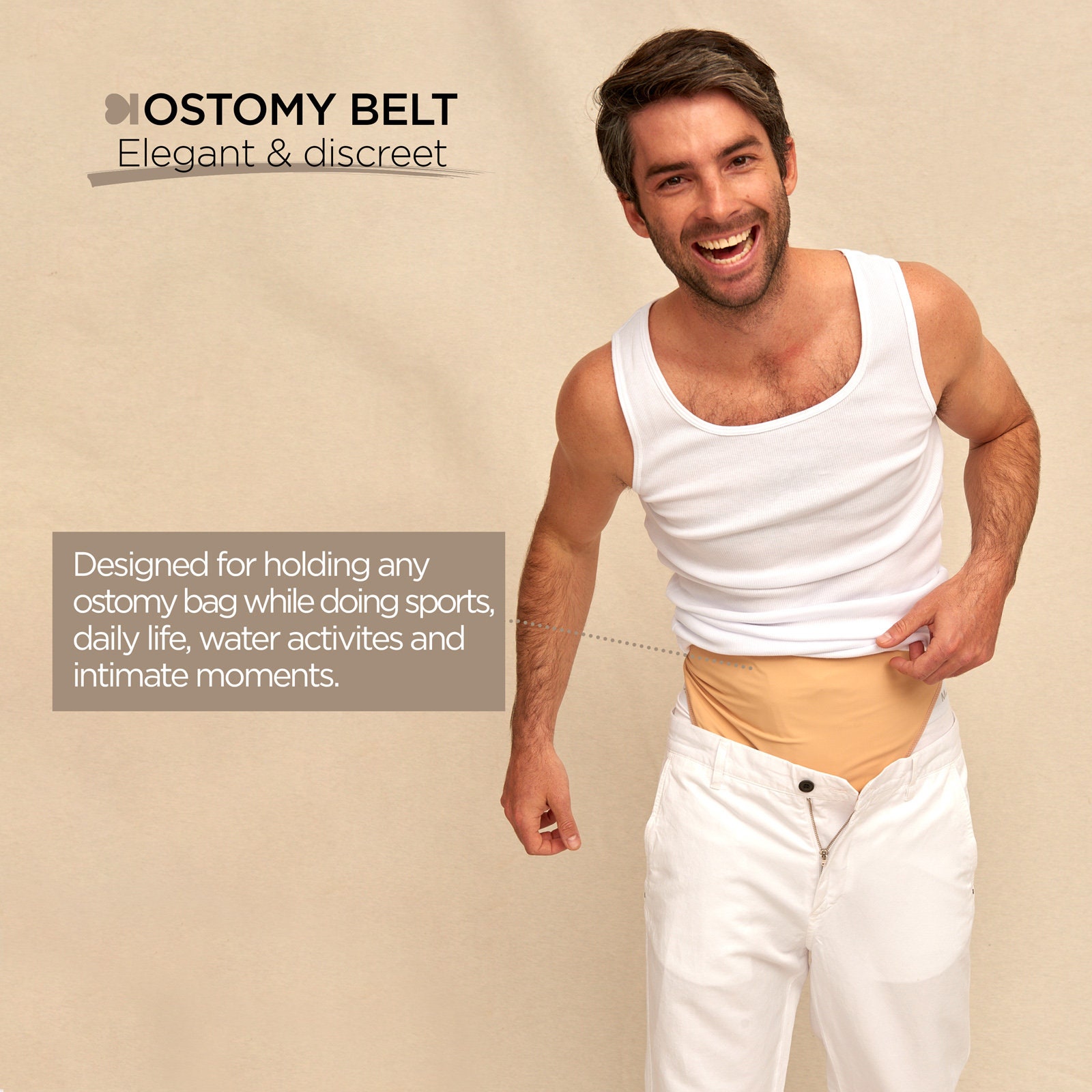 SIIL Ostomy Belt Beige Colostomy Bag Covers Ileostomy - Etsy Canada