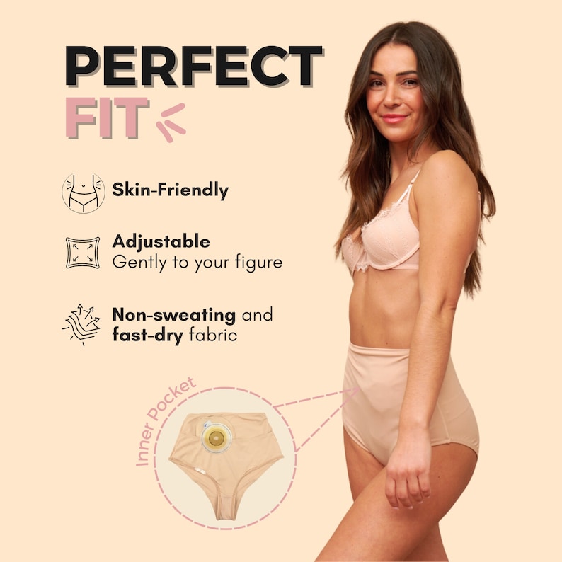 Siil Ostomy Underwear Beige Stoma Bag Covers Ostomy Pouch Covers Ostomy
