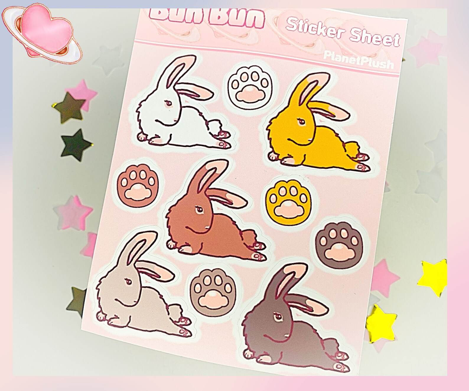 Bun Bun Sticker Sheet Matte Waterproof Sticker Sheet | Etsy