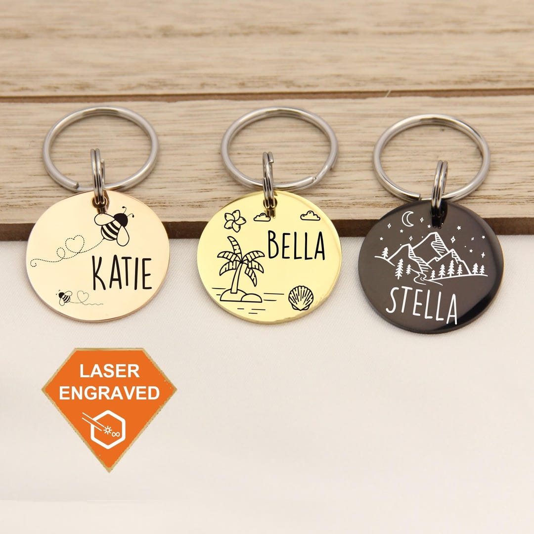 Dog Tag Dog Collar Tag Personalized Cat Tag Custom Cat Collar Tag Cat ...