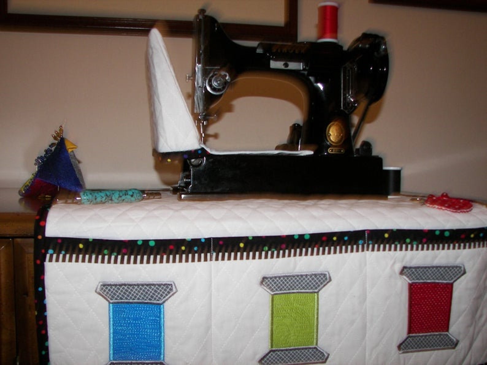 Singer, Featherweight, 221, Sewing Machine Cover, Bed Cover and ...