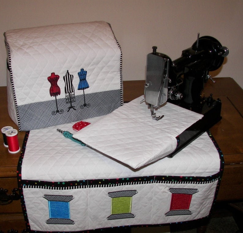 Singer, Featherweight, 221, Sewing Machine Cover, Bed Cover and ...