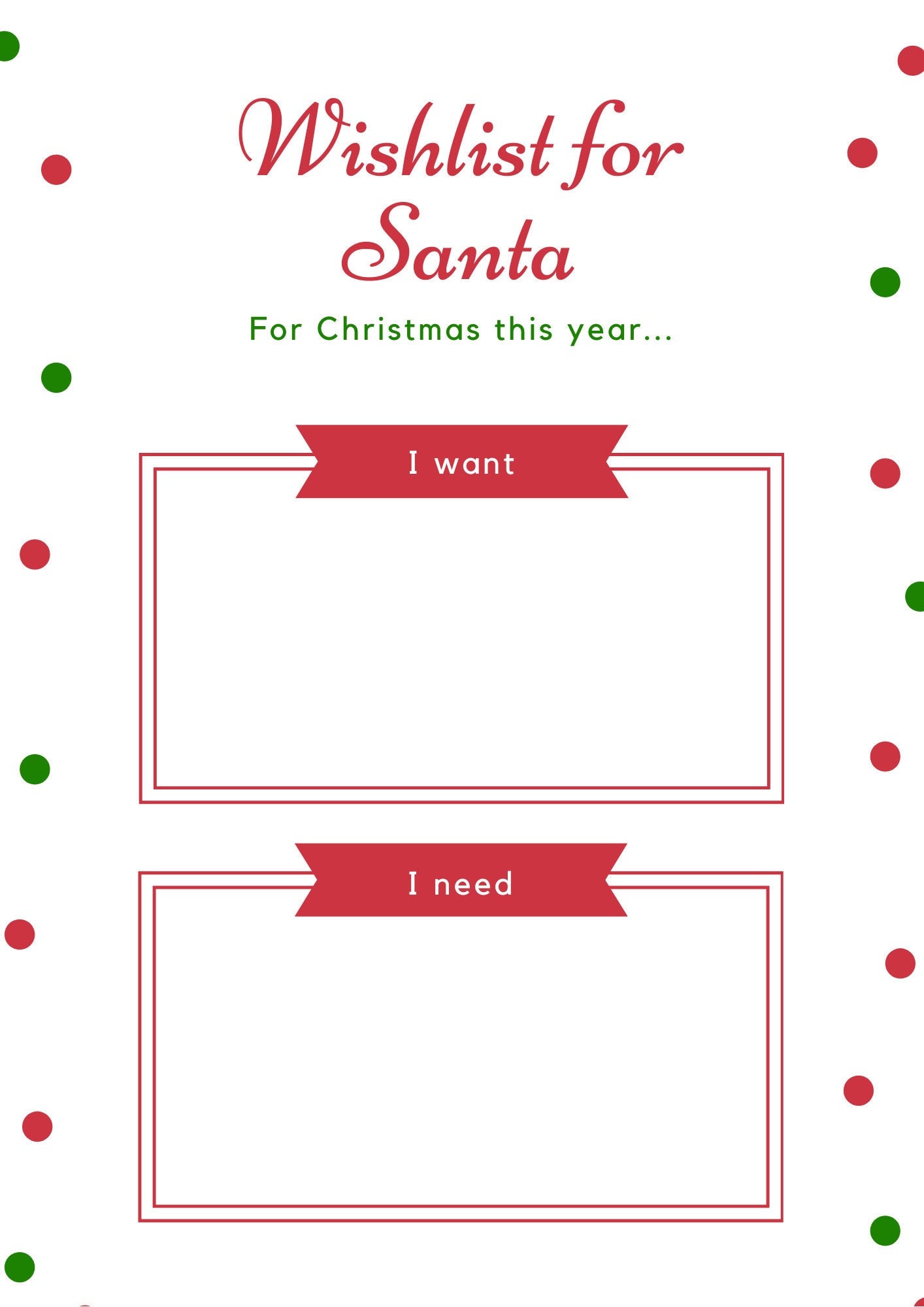 Wish List for Santa | Etsy
