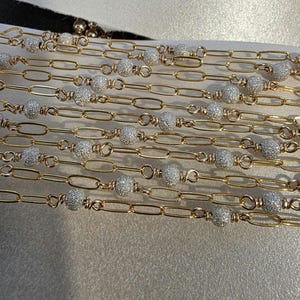 14K Gold Filled and Sterling Silver Mixed Metal Chain , Dainty and ...