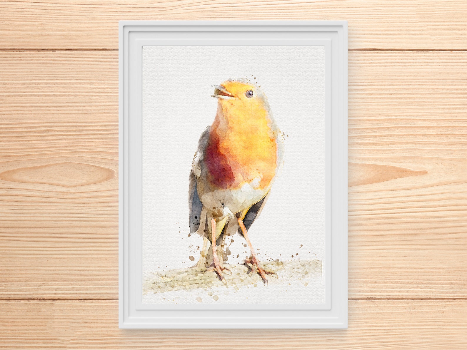 ROBIN Watercolor Robin Painting Robin Artwork European | Etsy