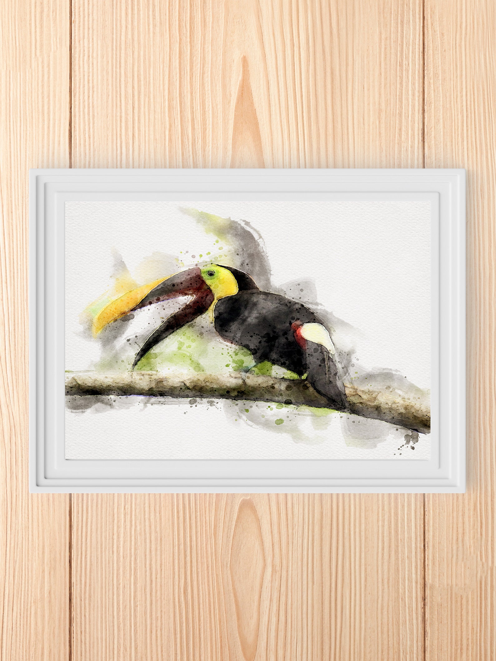 TOUCAN Digital Download, Horizontal Bird Art, Printable Bird Prints ...