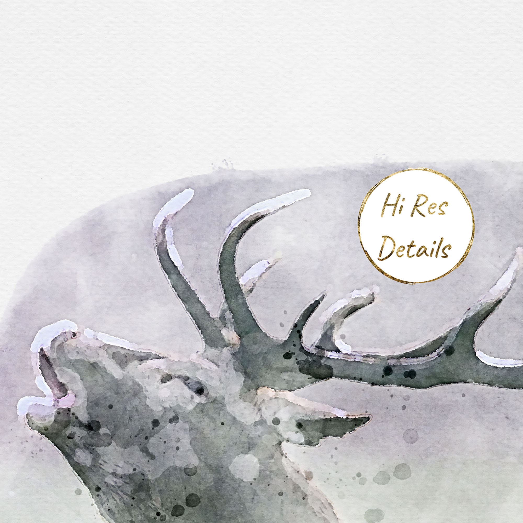 Elk Watercolor Art Printable Elk Decor Elk Painting - Etsy