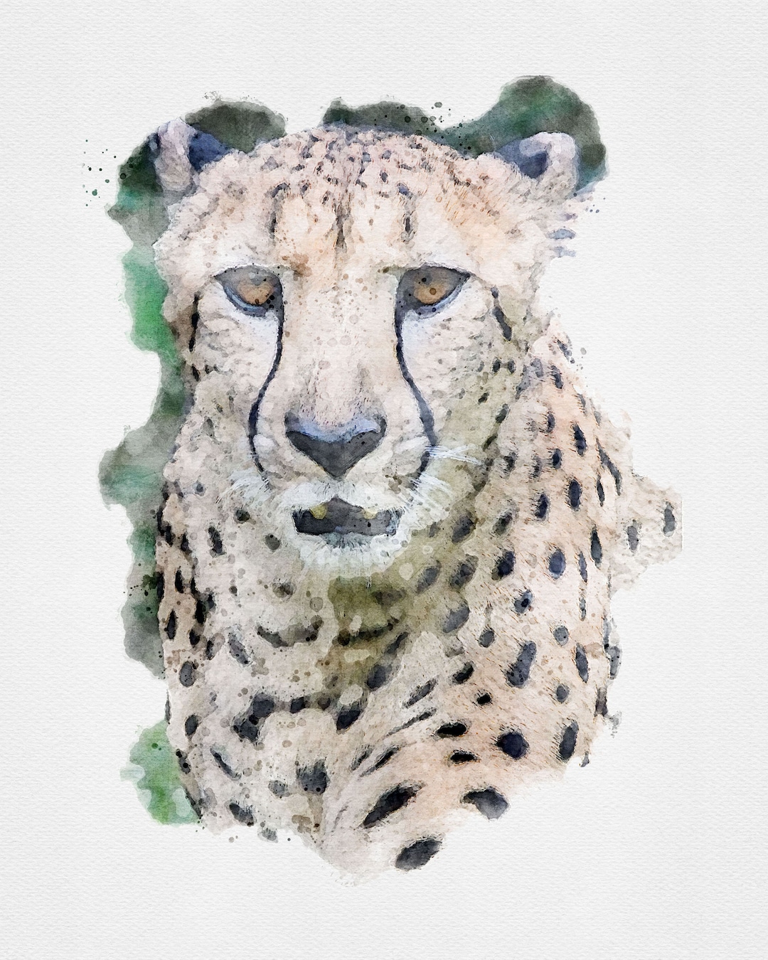 Cheetah Watercolor Art, Printable Cheetah Art, Cheetah Painting ...