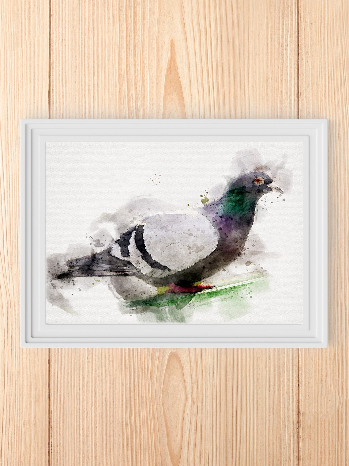 PIGEON Art Print Printable Bird Print Pigeon Painting - Etsy