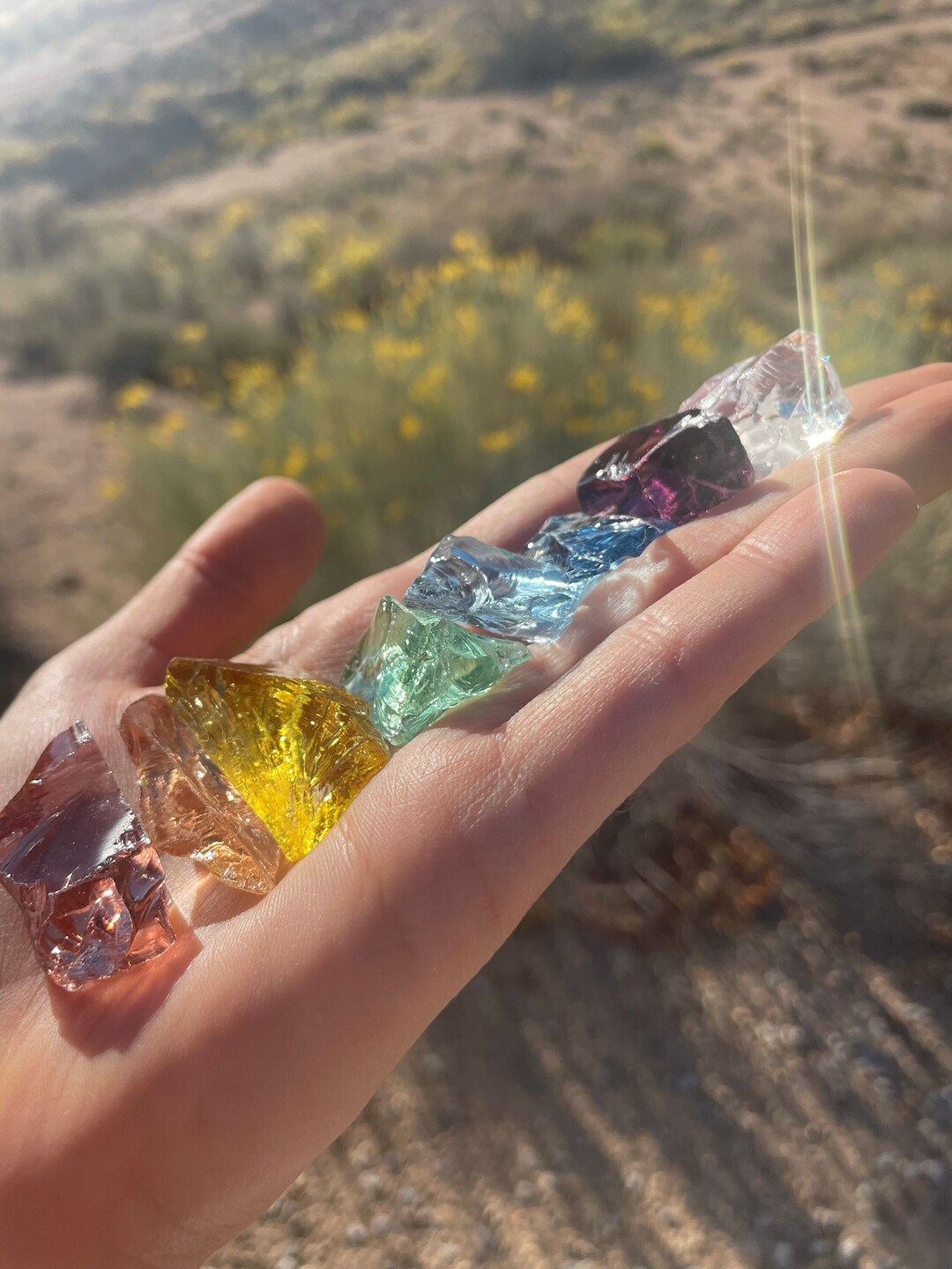 Andara Crystal Chakra Set Small Pieces. Re-open Balance - Etsy