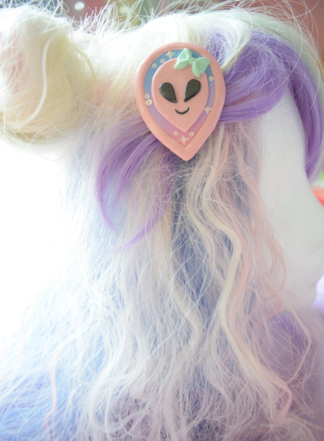 Kawaii Pastel Alien Hairclip, Fairy Kei, Fairy Kei Jewelry, Pastel ...