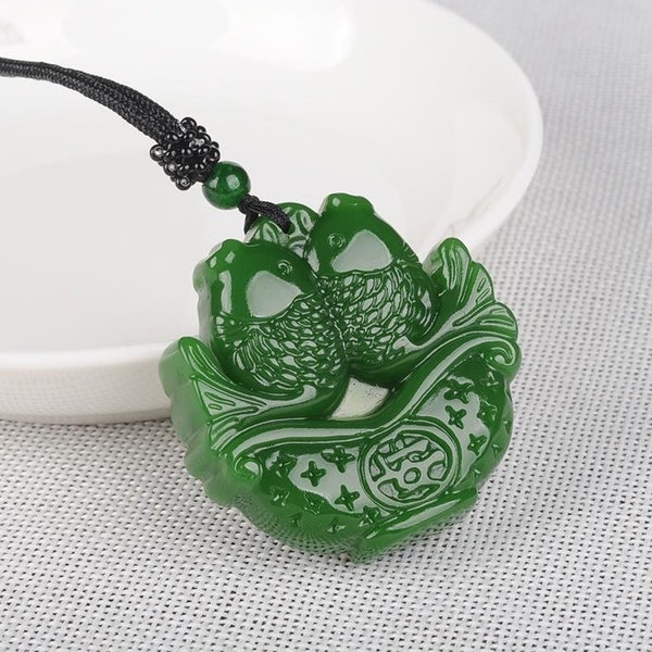 Fish Jade Pendant - Etsy