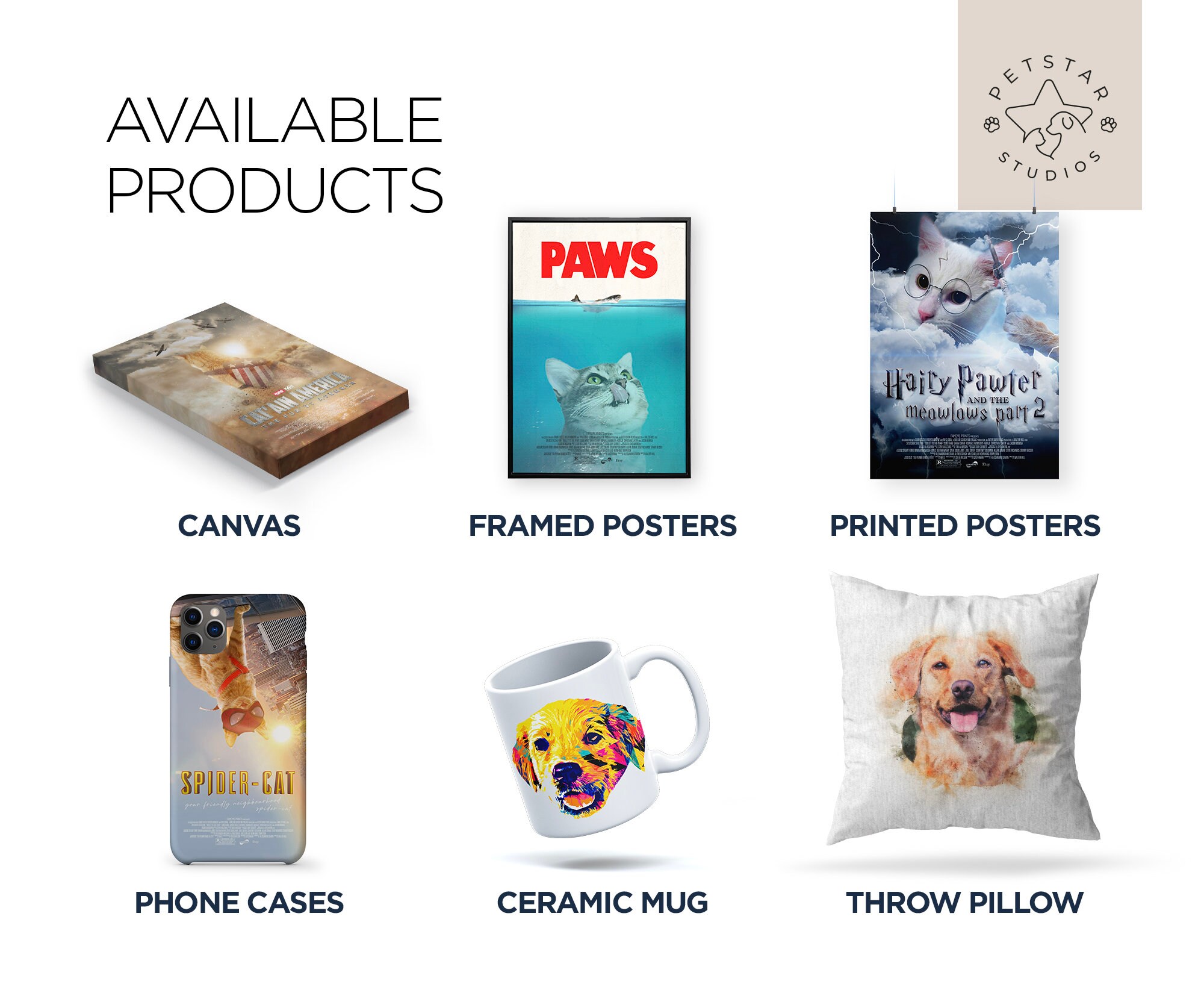 Custom Cat And Dog Thor Pet Portrait, Funny Custom Portrait from your ...