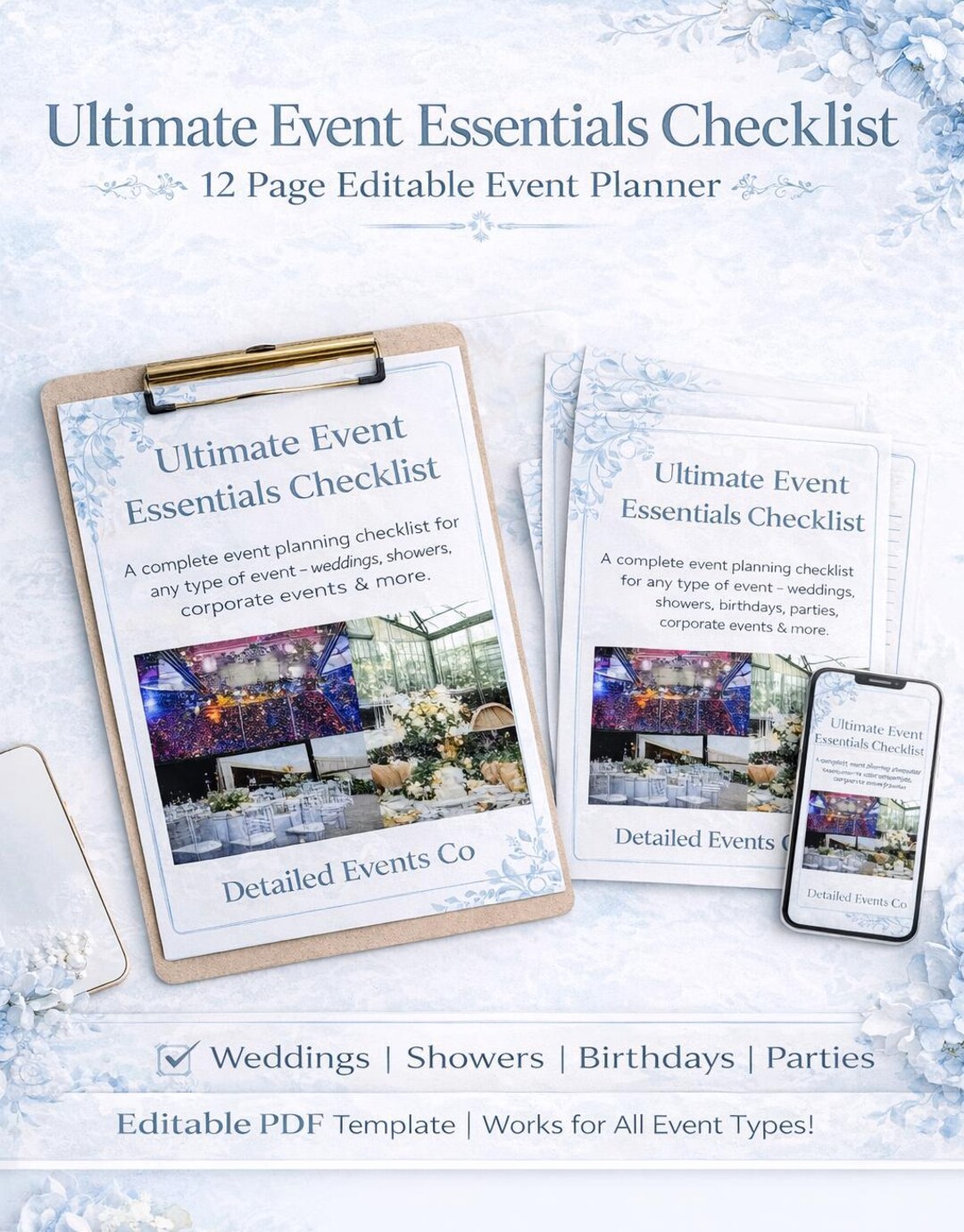 Event Planning Checklist | Ultimate Event Essentials, Editable PDF - Etsy