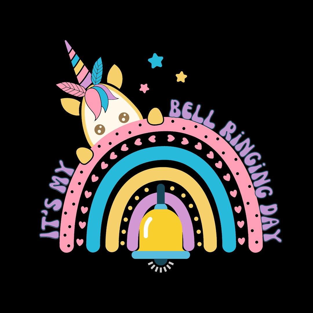 Cute Kids Bell Ringing Unicorn Cotton Tee, End of Treatment Shirt - Etsy