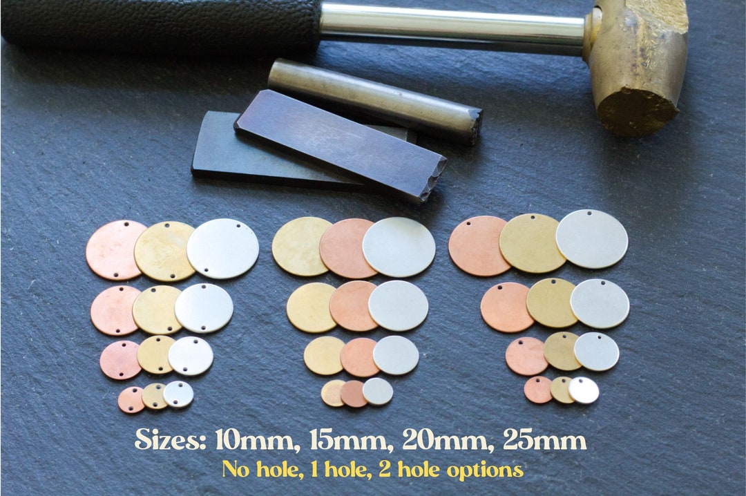 5 or 10 Pack - Round Circle Disc Metal Stamping Blanks - 18g 18 Gauge ...