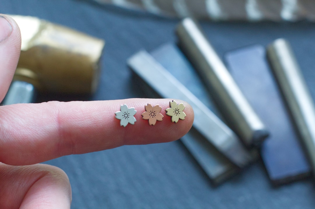 Tiny Cherry Blossom - Metal Blanks for Soldering - Charms for Jewelry ...