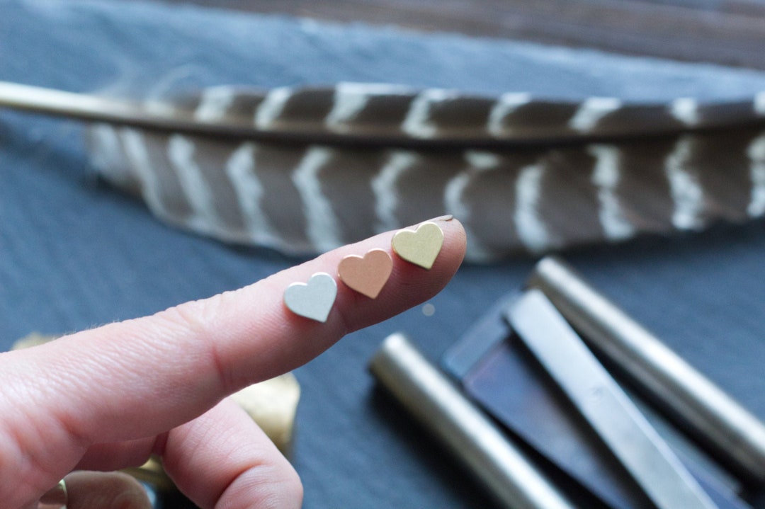 Tiny Heart Stamping Blank - Multiple Sizes - Metal Blanks for Soldering ...