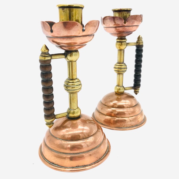 Copper Candlesticks - Etsy UK