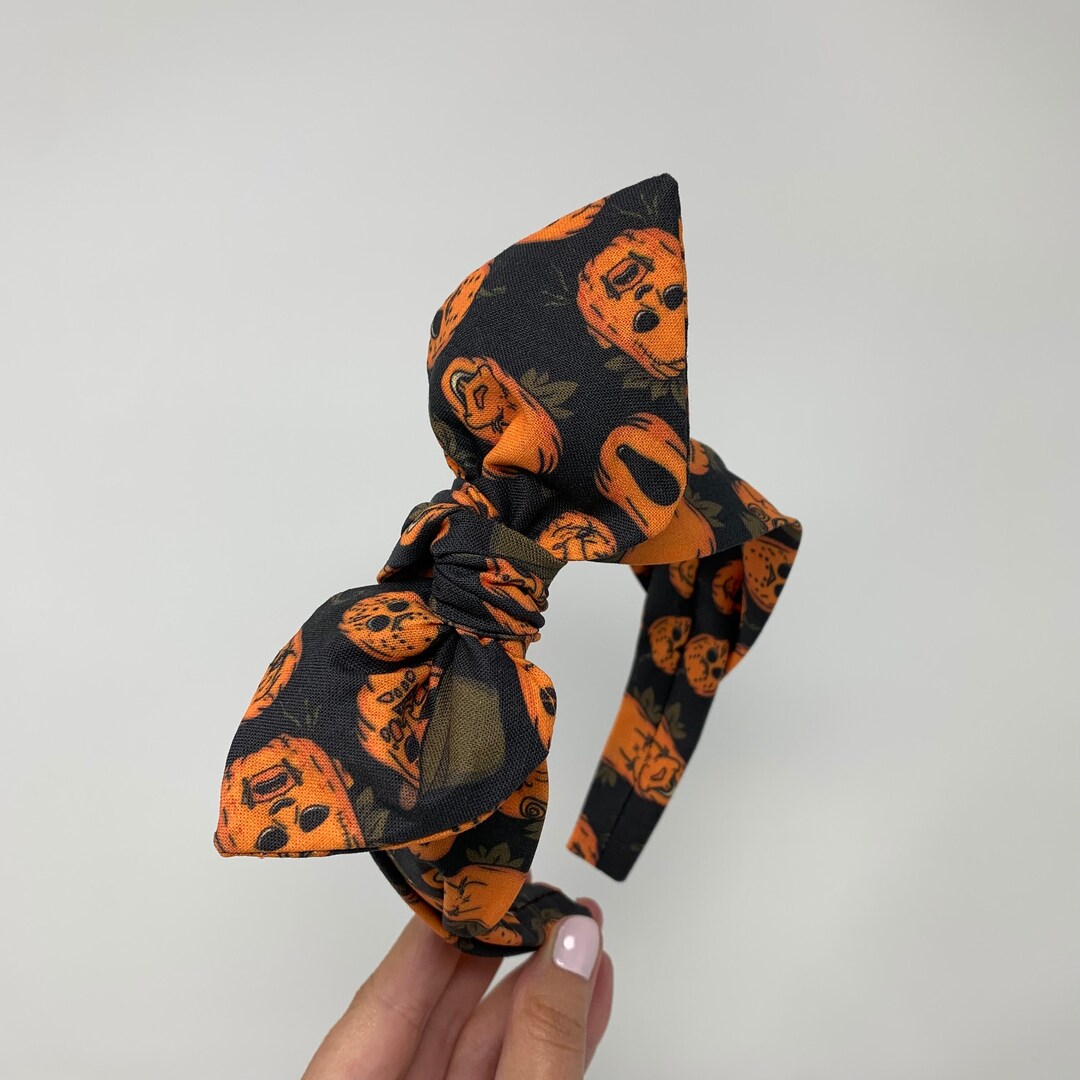 Pumpkin Faces of Horror Bow Band - Halloween Horror Nights Bow Band ...