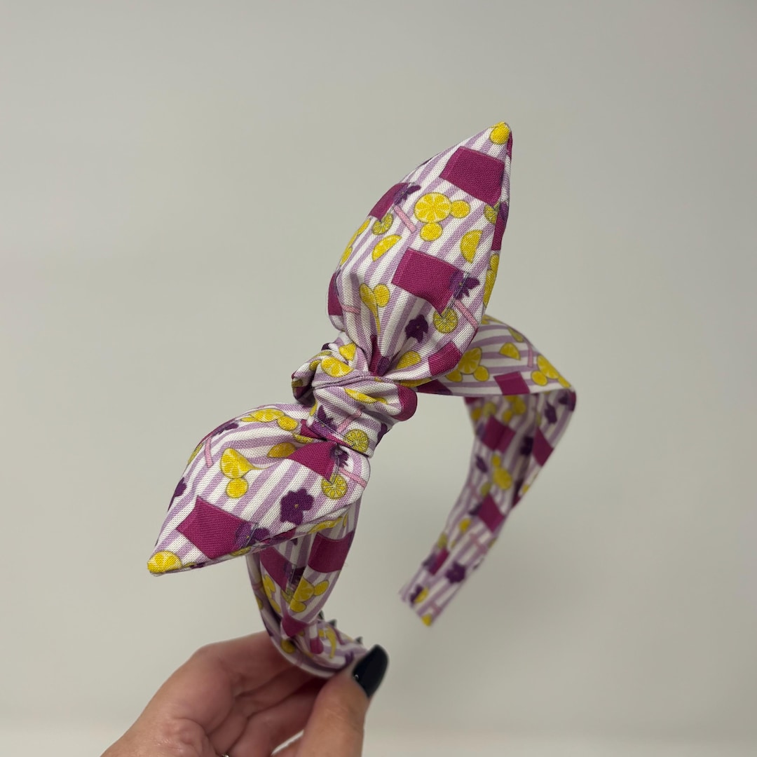 Violet Lemonade Bow Band Headband Flower and Garden Festival - Etsy