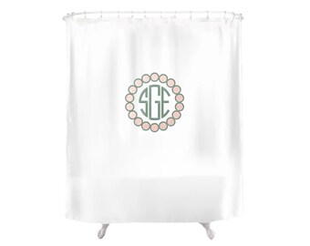 Monogrammed Shower Curtain - Etsy