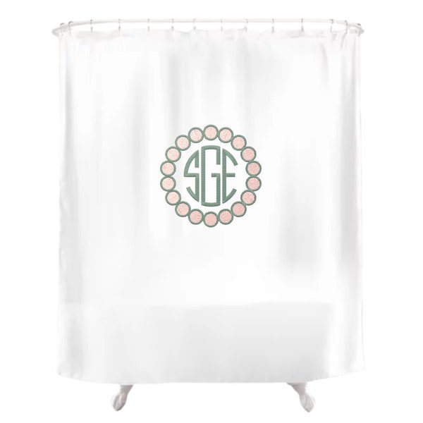 Monogrammed Shower Curtain - Etsy