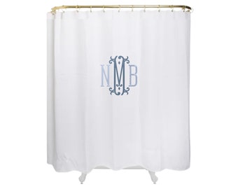 Monogrammed Shower Curtain Custom Monogram Bathroom Set Personalized ...