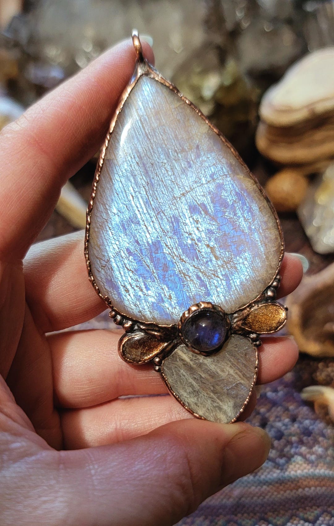 Unique African Moonstone With Rainbow Moonstone, Sunstone and ...