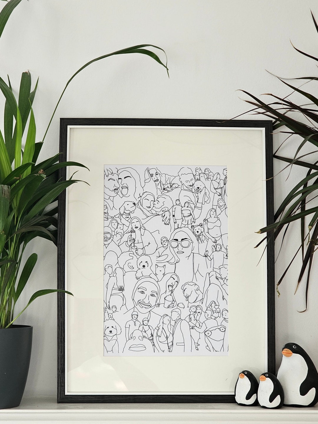 Faceless Portrait, Custom Collage, Line Drawing Collage, Sentimental ...