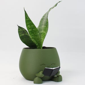 Reading Planter – Cute Face Pot for Book Lovers, Gift for Readers, 3D ...