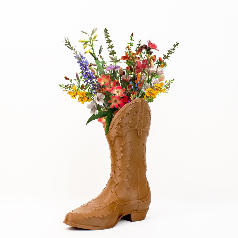 Cowboy Boot Vase - Etsy