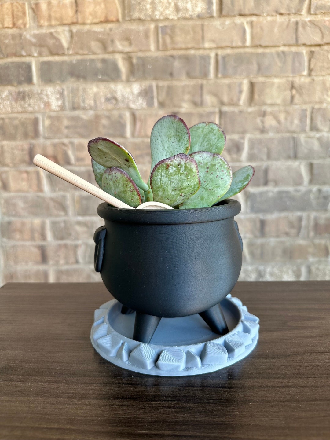 Witch Cauldron Planter Pots With Drainage FREE SPOON and Drain Tray ...