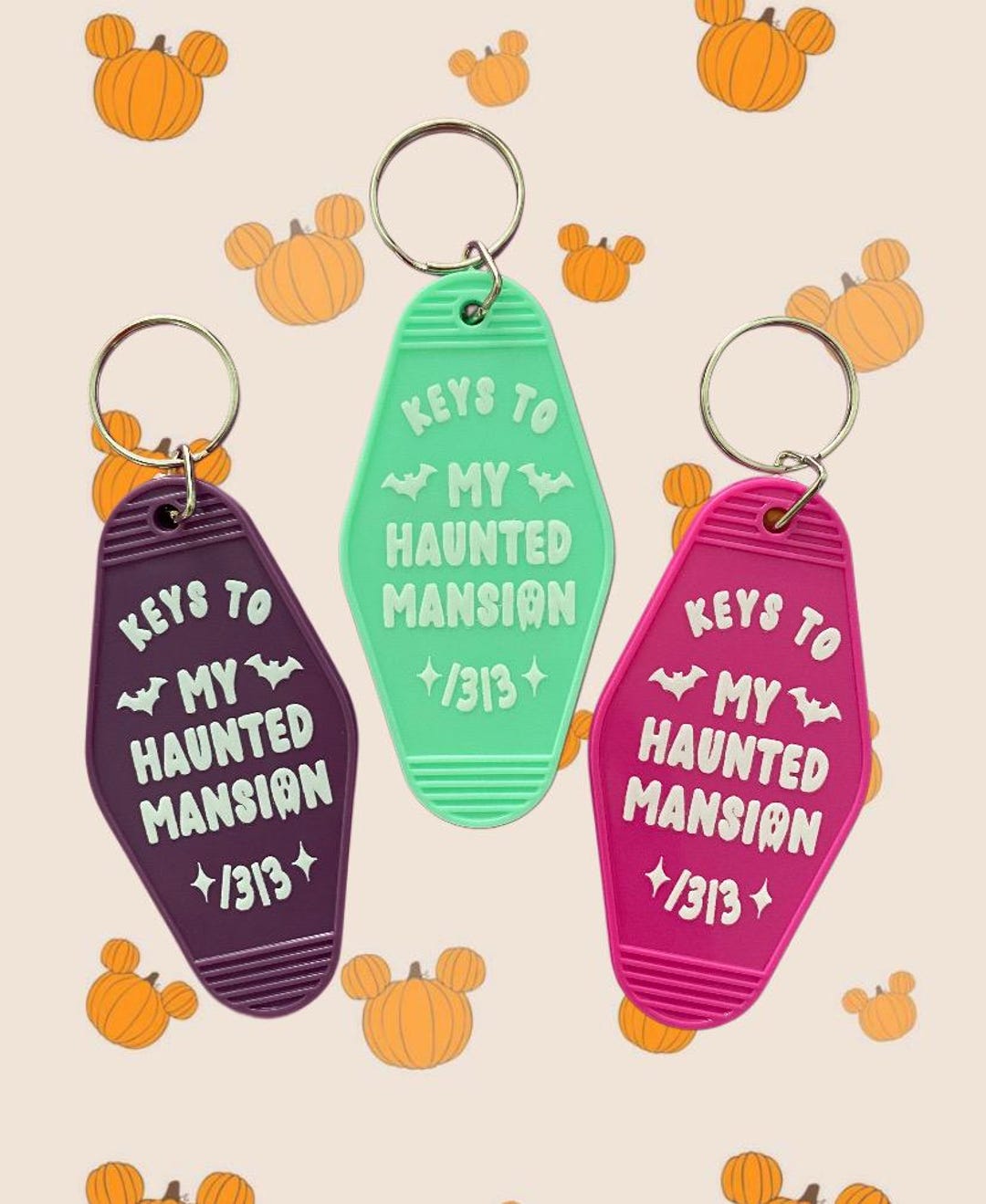 Keys to My Haunted Mansion,motel Keychain, 90s Gifts Ideas, 90s Party ...