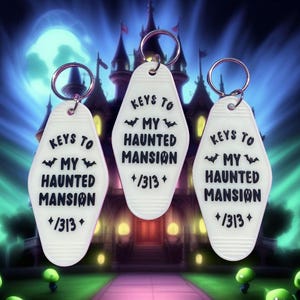 Keys to My Haunted Mansion,glow in the Dark Keychain,motel Keychain ...