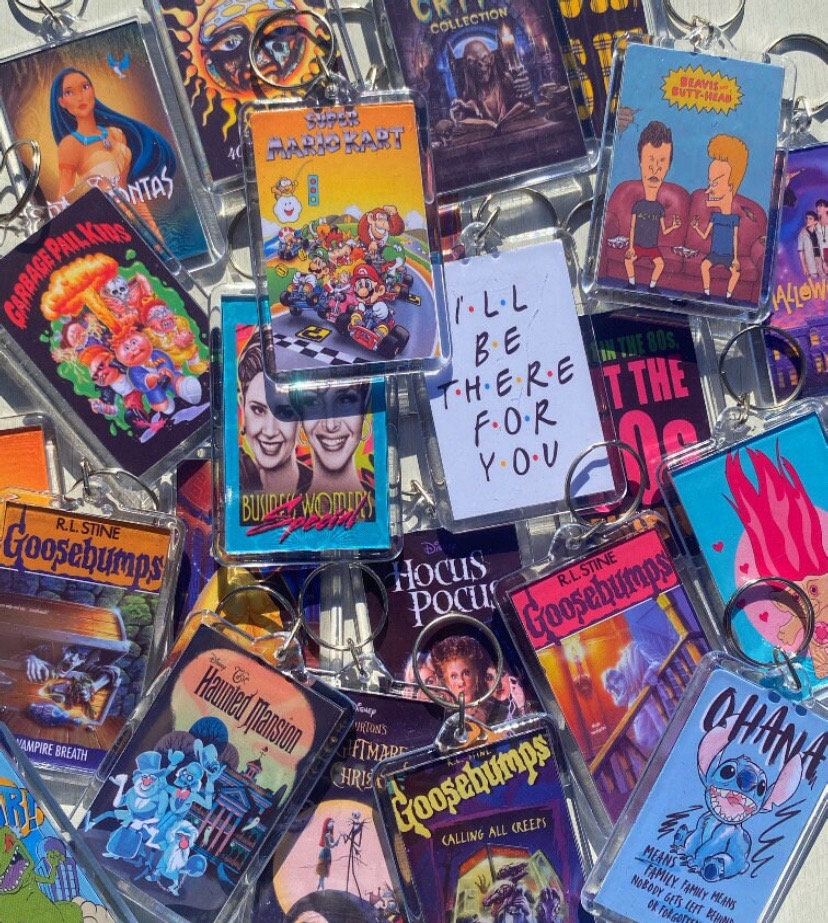 90s Keychains double-sided, 90s Gifts, Acrylic Keychains - Etsy