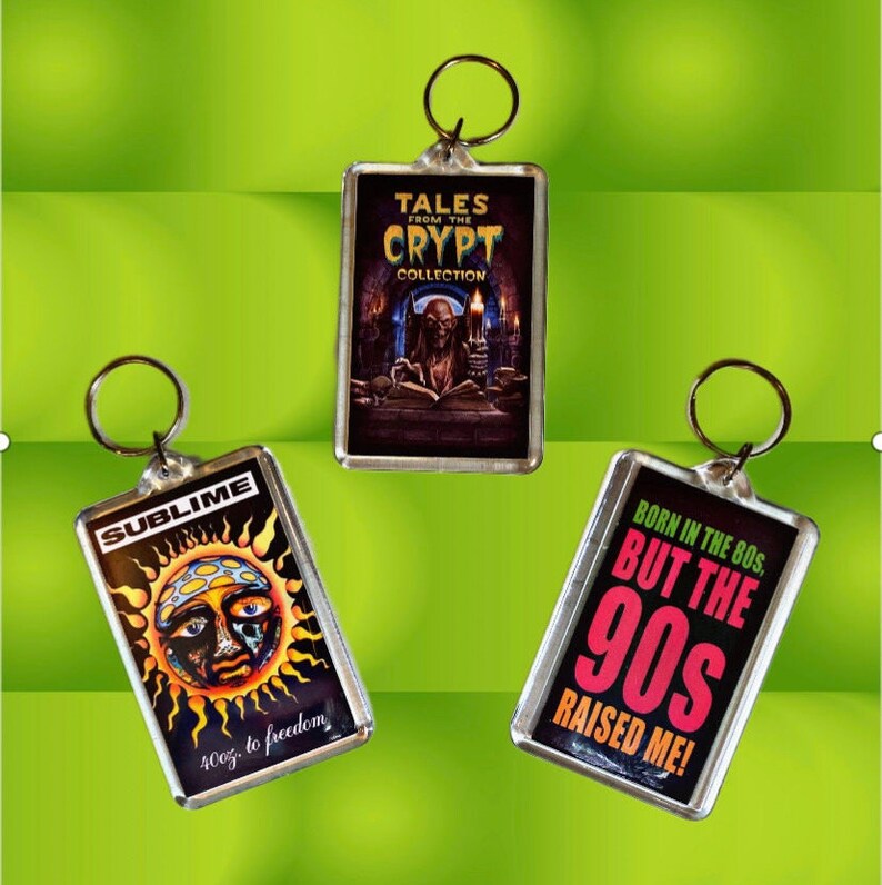 90s Keychains double-sided, 90s Gifts, Acrylic Keychains - Etsy