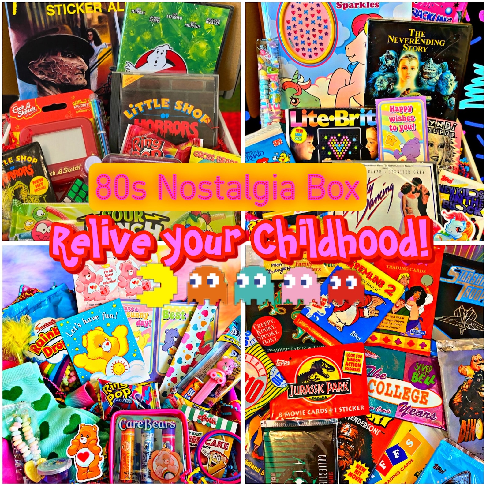 Totally 80s Nostalgia Box, Large Size -80s Nostalgic Toys 80’s Candy ...