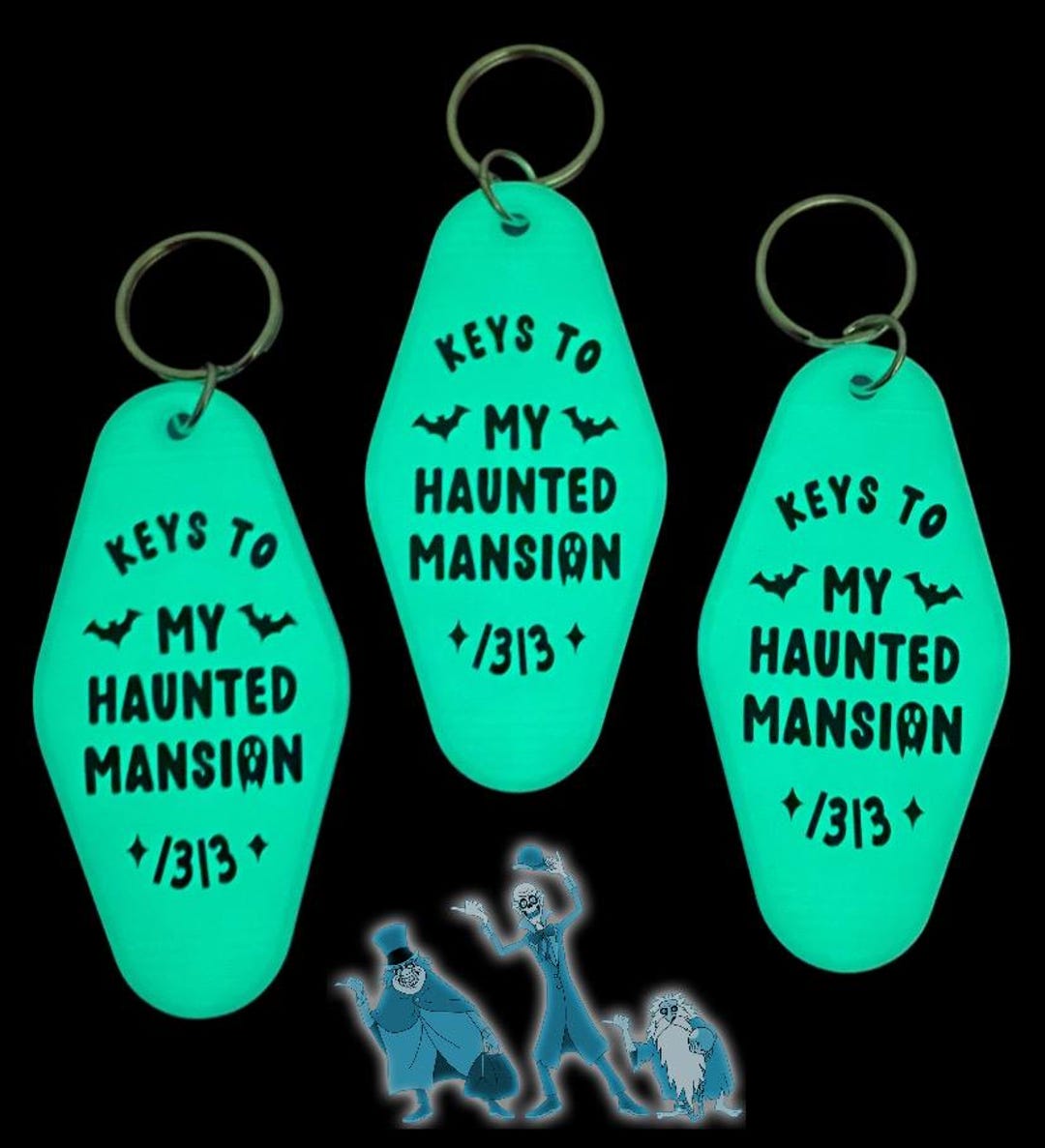 Keys to My Haunted Mansion,glow in the Dark Keychain,motel Keychain ...