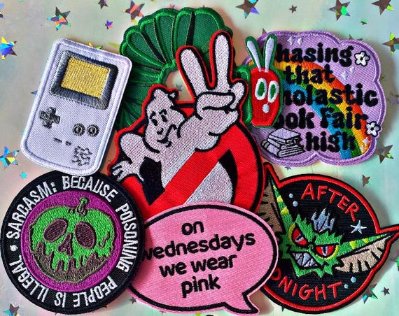 Nostalgic Iron on patches , 80s and 90s patches , iro… - Gem