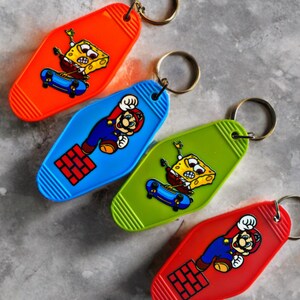 90s Cartoon Motel Keychain, Retro Nostalgia Party Favors - Etsy